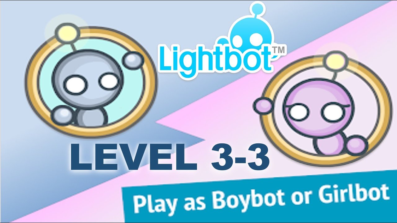 Lightbot Solution Level 3-3 - YouTube