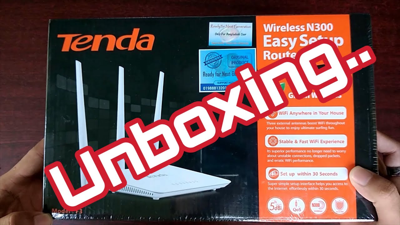Tenda F3 N300 Router Unboxing..||Review..||2020 - YouTube