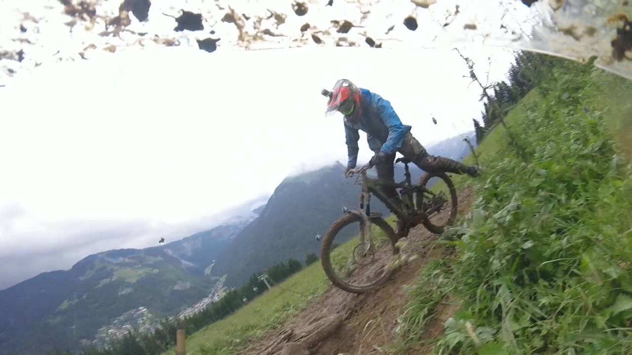 Wet GoPro Pleney Red Run | Morzine 2016 DH MTB - YouTube