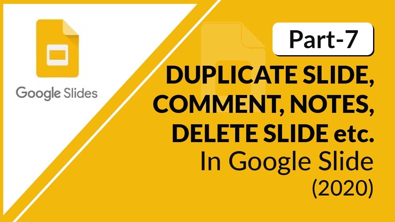 DUPLICATE SLIDE COMMENT NOTES DELETE SLIDE IN GOOGLE SLIDE YouTube DUPLICATE SLIDE COMMENT NOTES DELETE SLIDE IN GOOGLE SLIDE YouTube