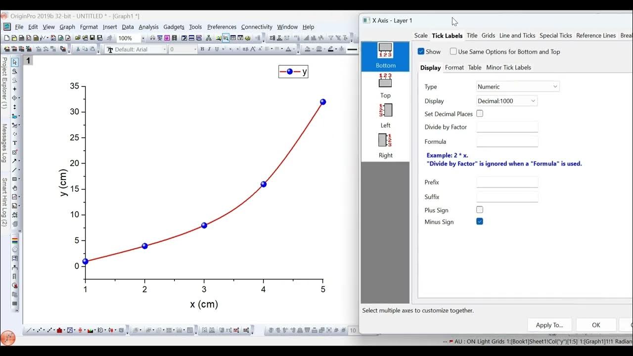 Plotting graphs in Origin Pro 2019b - YouTube