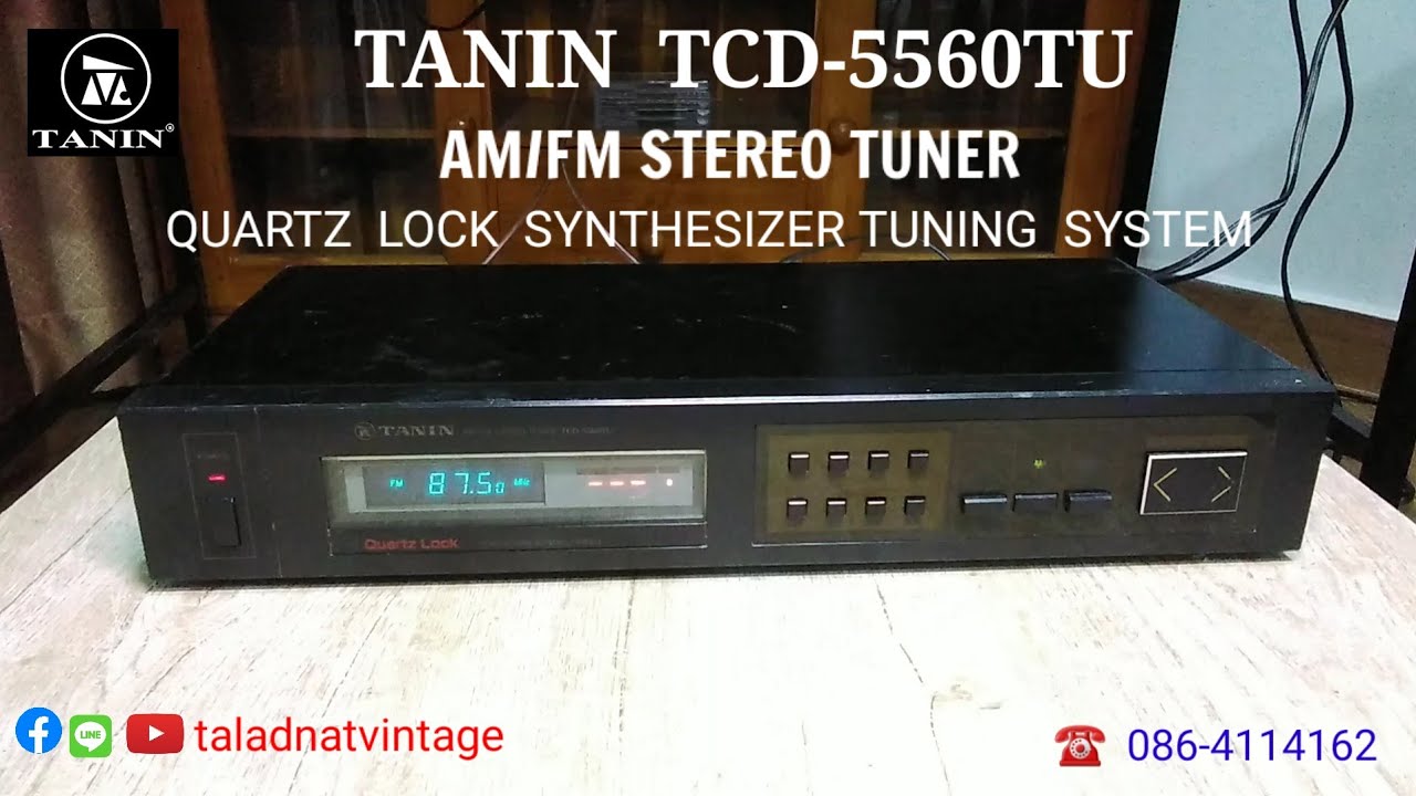 TANIN TCD-5560TU FM/AM STEREO TUNER QUARTZ LOCK SYNTHESIZER SYSTEM ...