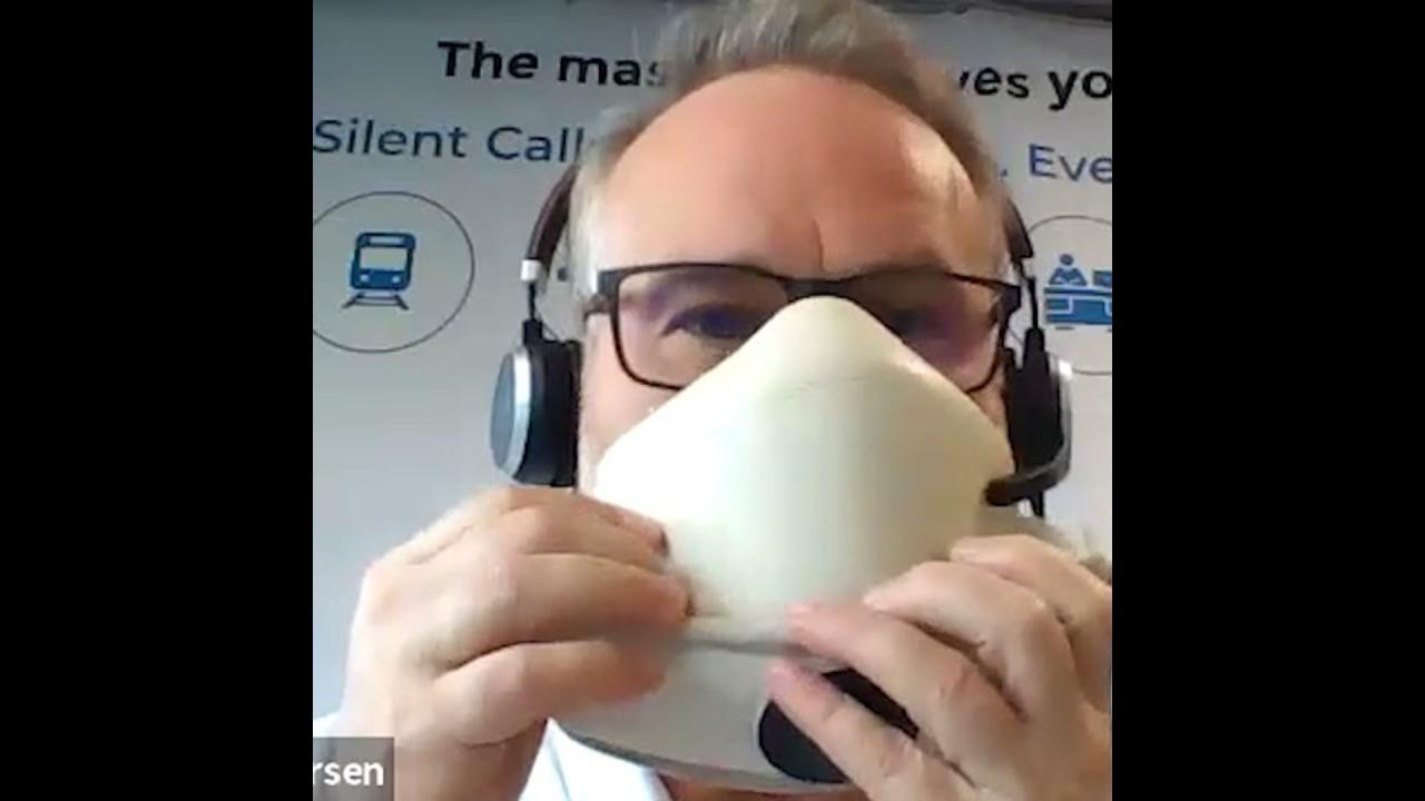 Skyted mobility privacy mask offers near silent communication - YouTube