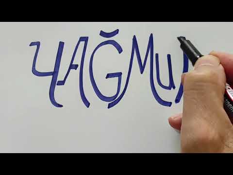YAĞMUR Yazılışı - Güzel yazı denemesi - güzel yazı yazma teknikleri - güzel yazı
