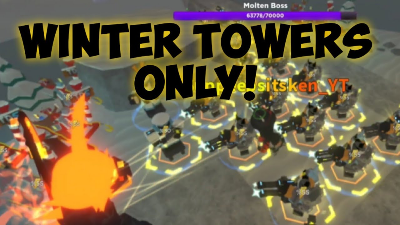 Winter Towers VS Molten Mode in TDS! (Tower Defense Simulator) - YouTube