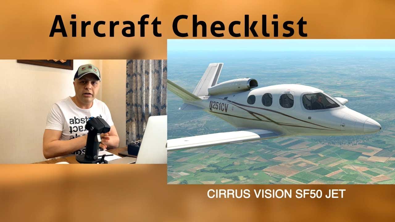 Aircraft Checklist - Cirrus vision SF50 G1000 in X plane 11 - YouTube