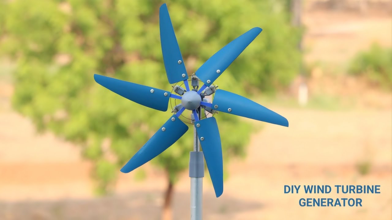 DIY Wind Turbine Generator Using Radial Engine - YouTube