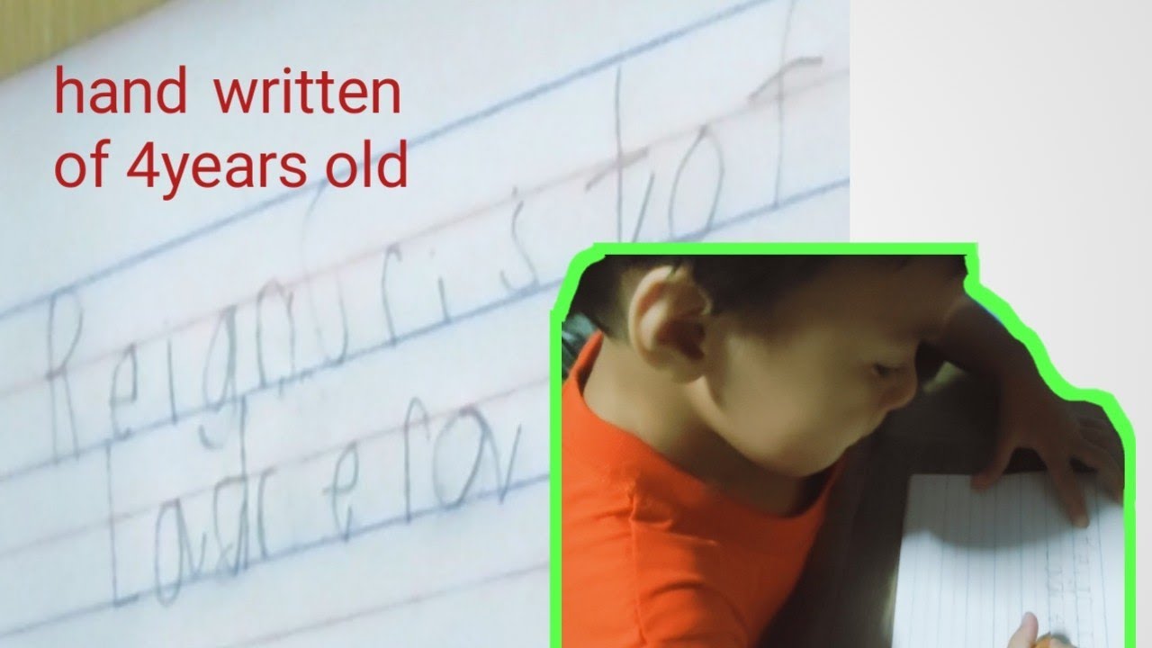 watching YT, he learned to write.. - YouTube
