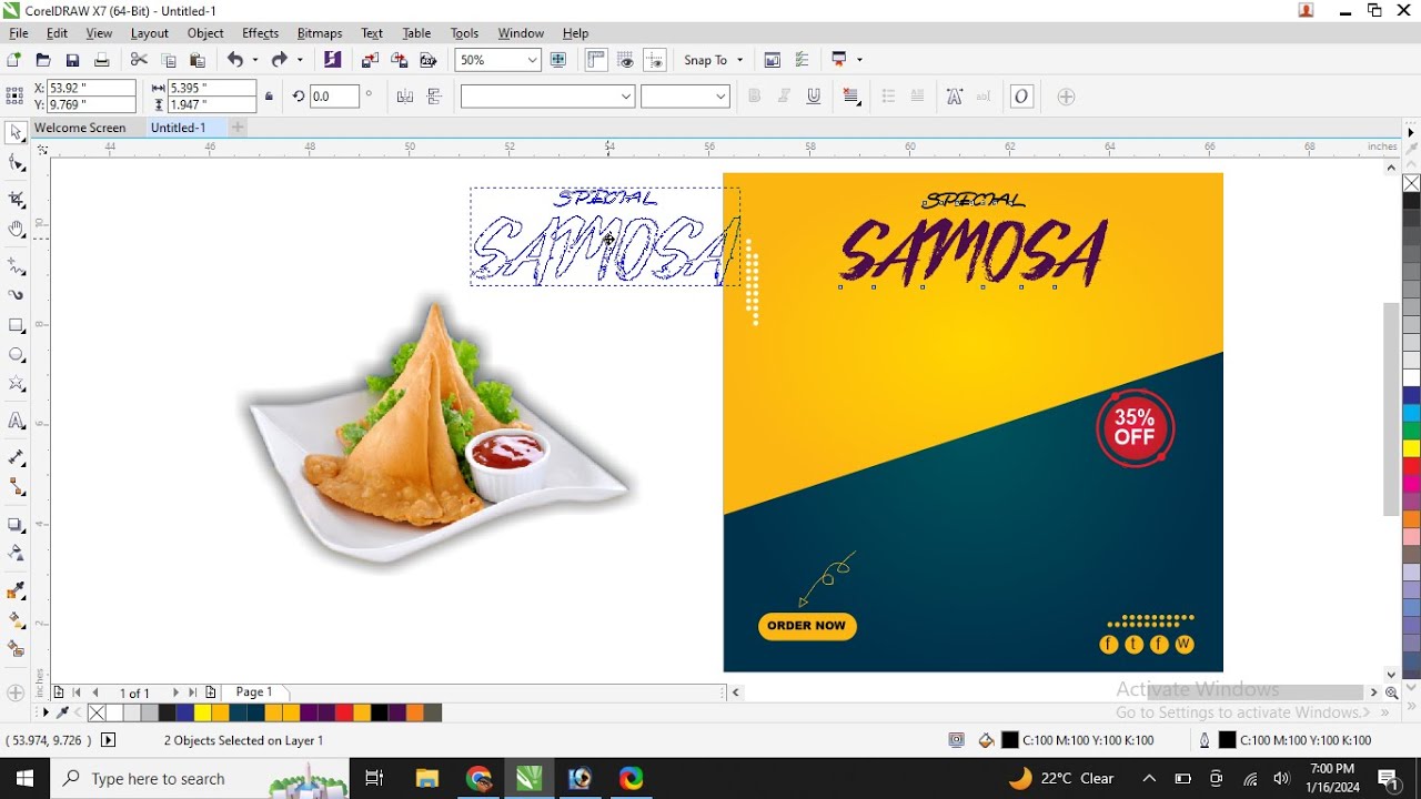 How To Creat Samosa Shop Logo 2024 - YouTube