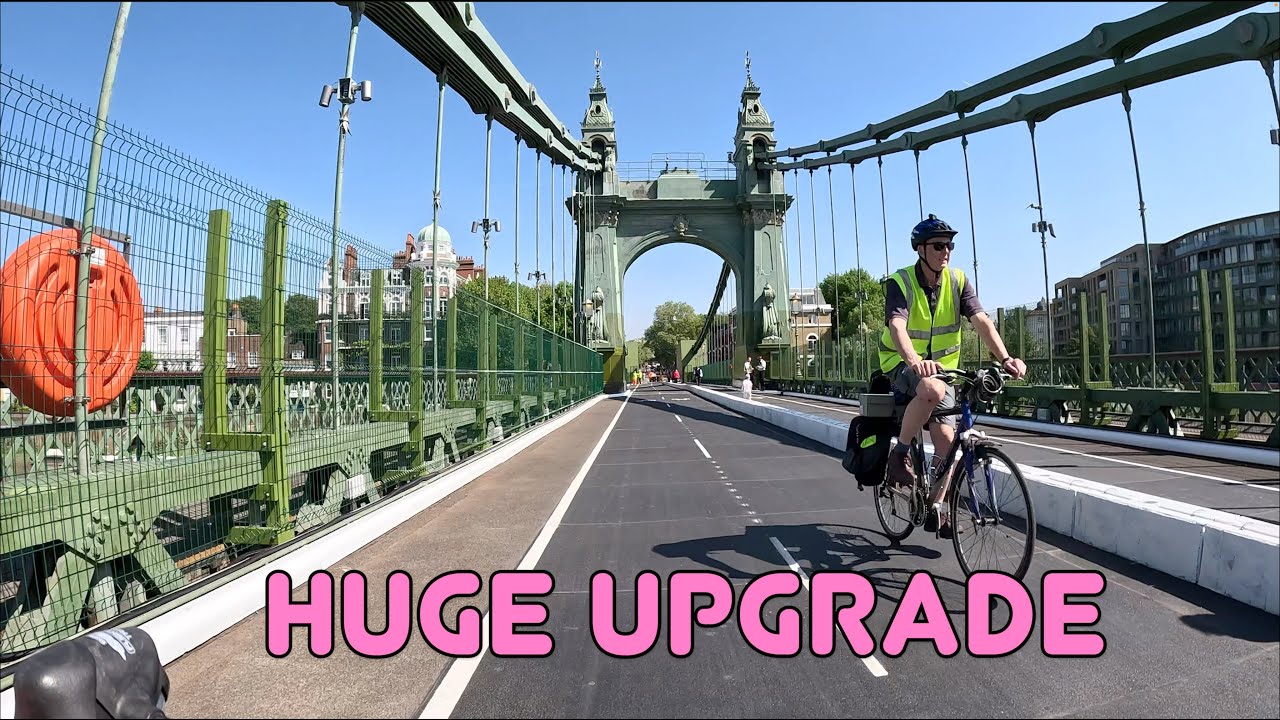 🚲 London’s bike bridge got a huge upgrade — Putney to Hammersmith without traffic - YouTube