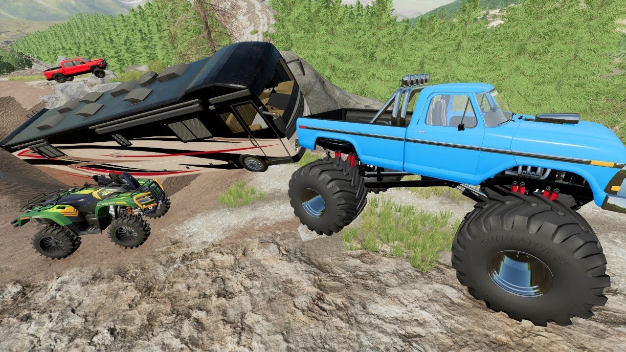 Saving lost Millionaire with Monster Truck | Farming Simulator 22 - YouTube