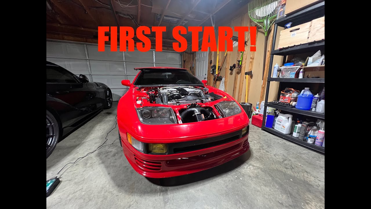 First Start Project Z32 Nissan 300ZX Twin Turbo Conversion Engine Built ...
