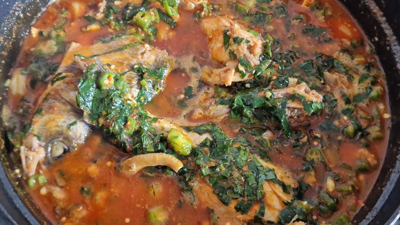 Okro vegetable soup in 10 minutes 😋/ Nigeria Okro soup, easy and quick ...