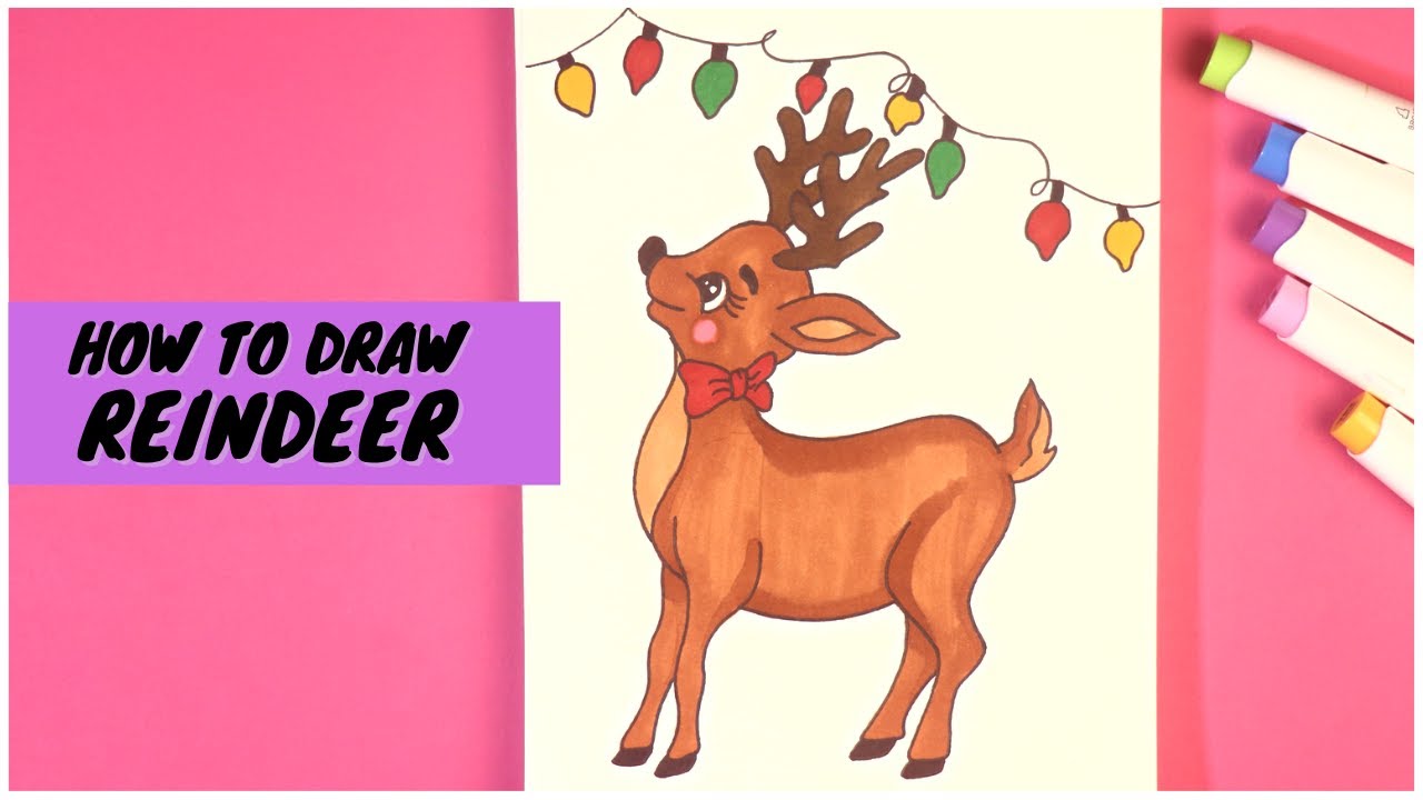 How To Draw Reindeer | Easy Christmas Drawing - YouTube