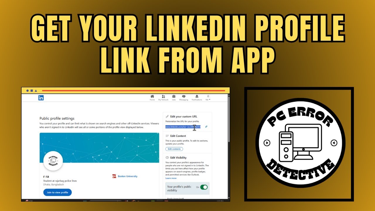 How to Get Your Linkedin Profile Link From App - Quick Tutorial [2025 ...