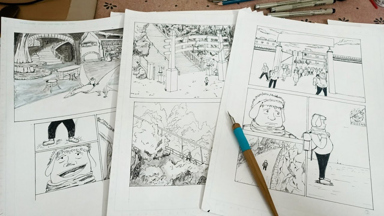 Drawing manga for a wordless world manga contest - YouTube