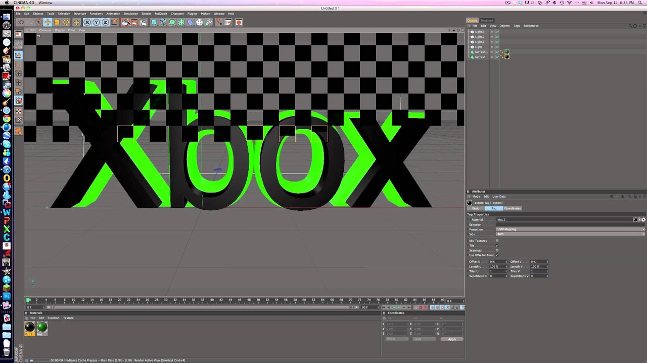 Tutorial #1: 3D text in C4D using global illumination and ambient ...