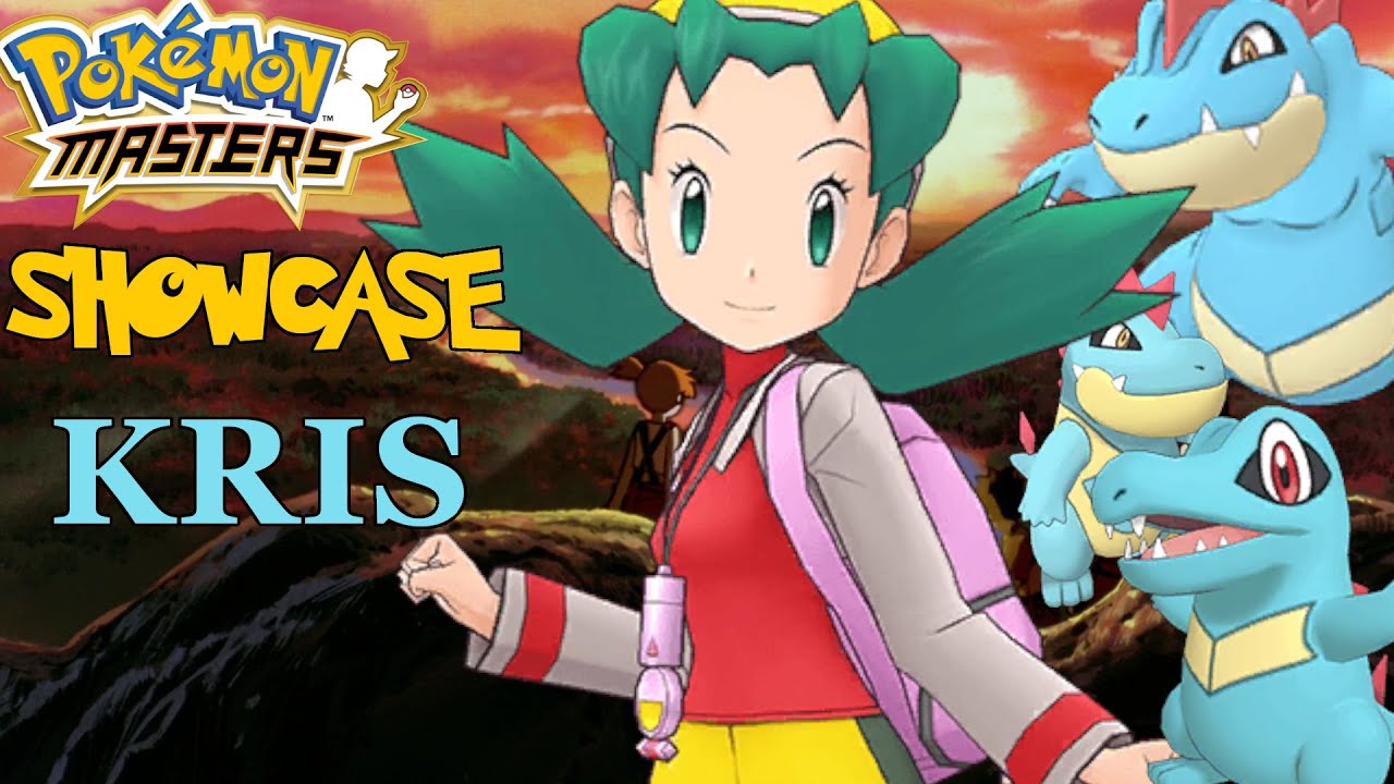 Pokemon Masters - Kris & Totodile FULL Showcase ( Story, Evolutions ...