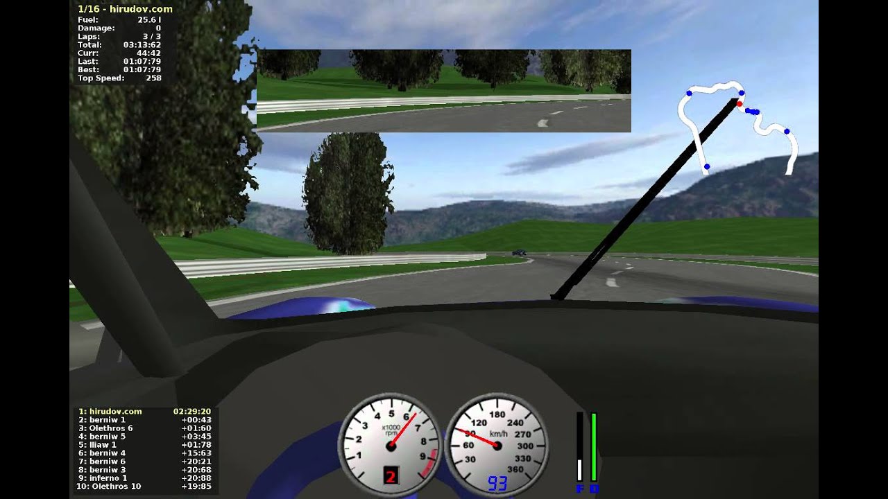 TORCS gameplay car2-trb1 versus all on Road Tracks - E-Road - YouTube