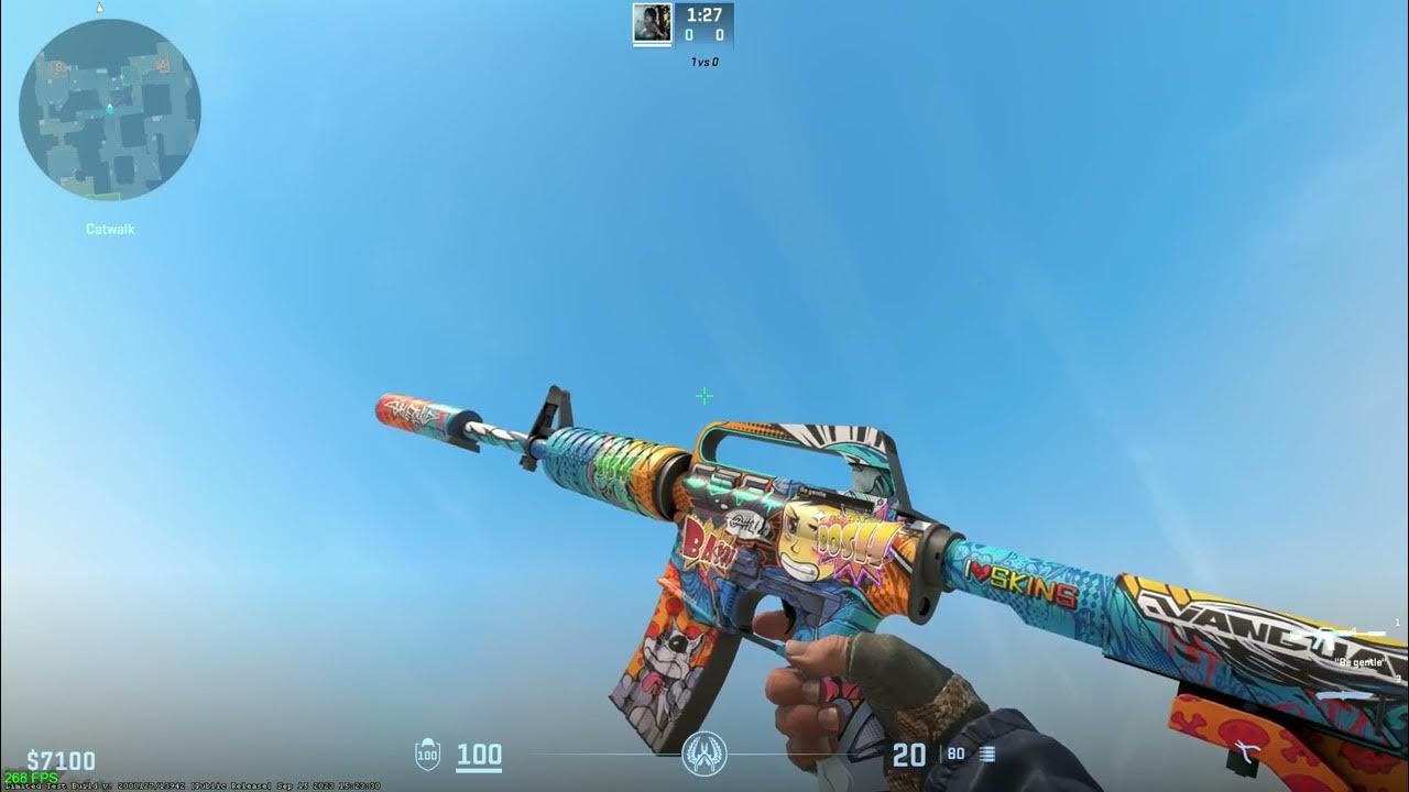 M4A1-S | Player Two (Minimal Wear) 0.0752 showcase in CS2 with BISH BASH BOSH crafted (4K) - YouTube