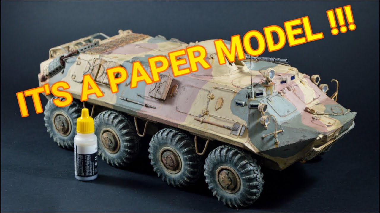 Egyptian BTR60 - 1/18 scale - Paper Model APC - YouTube
