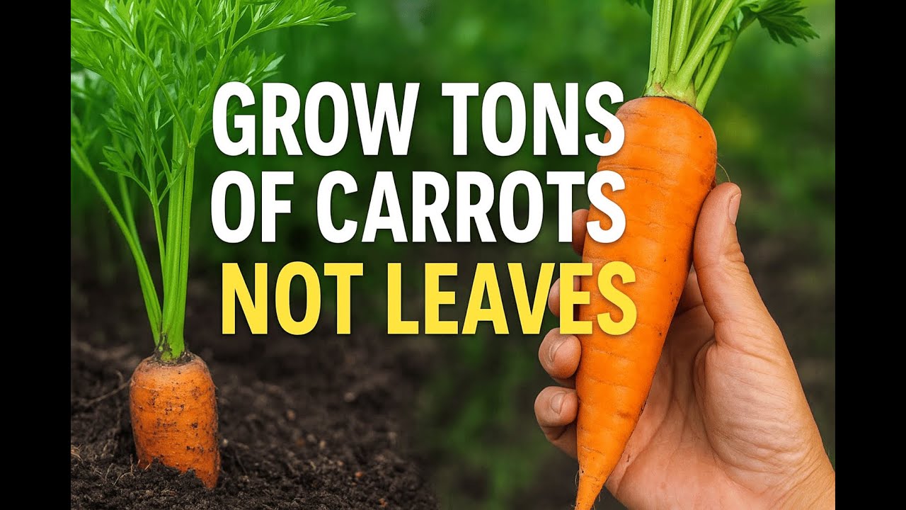 Grow Tons of Carrots, Not Leaves - Do This For GIANT Carrots! - YouTube