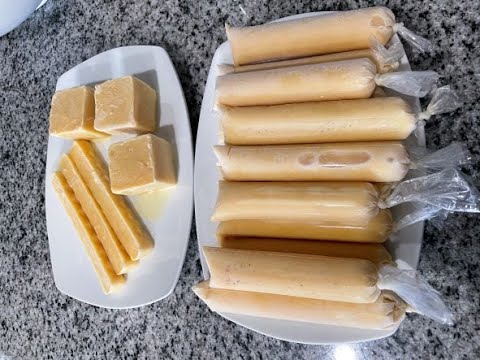 Guyanese Custard Blocks and Custard Icicles/ Milk Icicles - YouTube