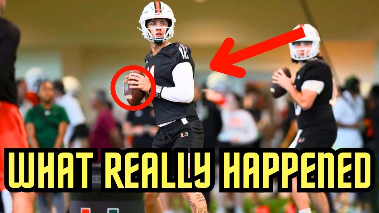 Carson Beck FIRST LOOK At Miami Hurricanes Spring Practice - YouTube