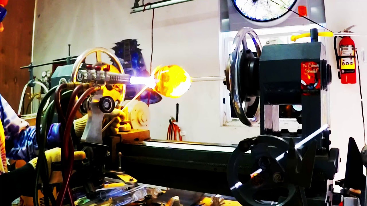 large marble on a lathe demo - YouTube