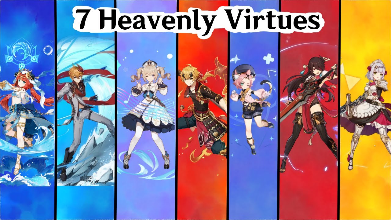 The 7 Heavenly Virtues as Genshin Impact Characters - YouTube