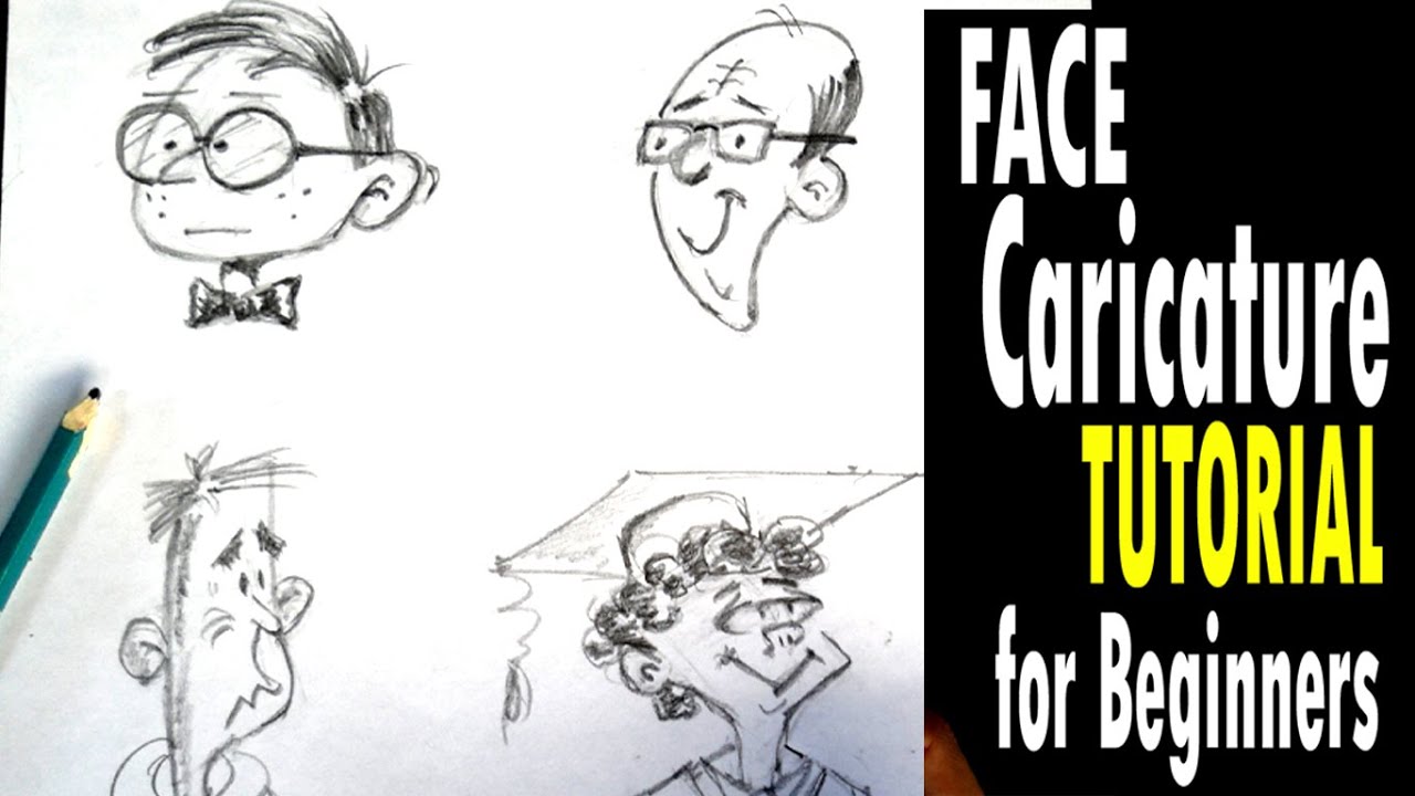 How to Draw A Caricature Character Nerd Geek professional fast and easy ...