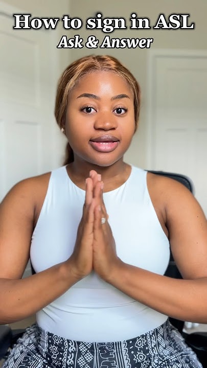 How to sign “Ask” and “Answer” in #asl - YouTube