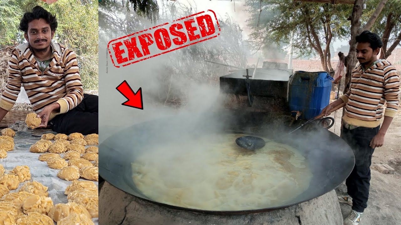 How to make 100% Natural jaggery? | Pure Jaggery Gur Making | Jaggery ...