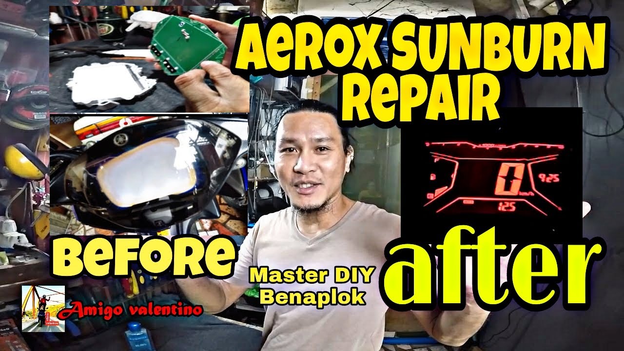 Aerox PANEL GUAGE Sunburn| Repair | EASY STEPS| - YouTube