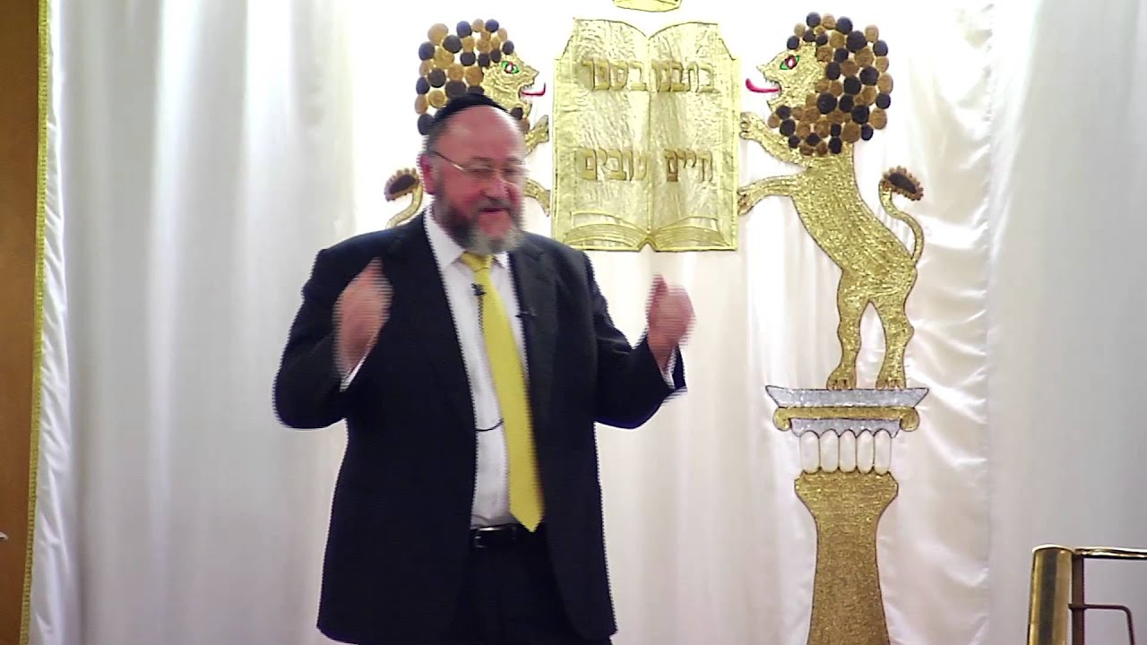 CHIEF RABBI lecture at Hendon Synagogue - YouTube