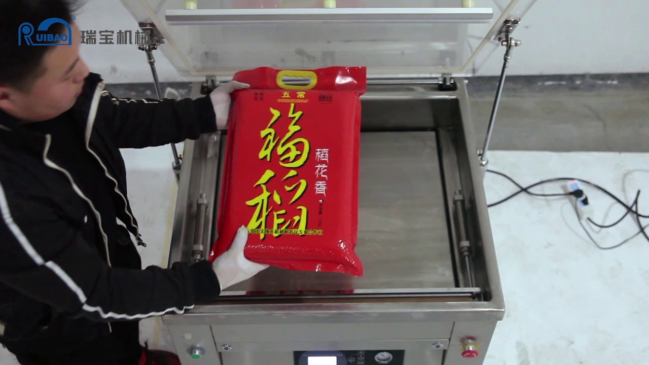 forming vacuum packing machine for rice - YouTube