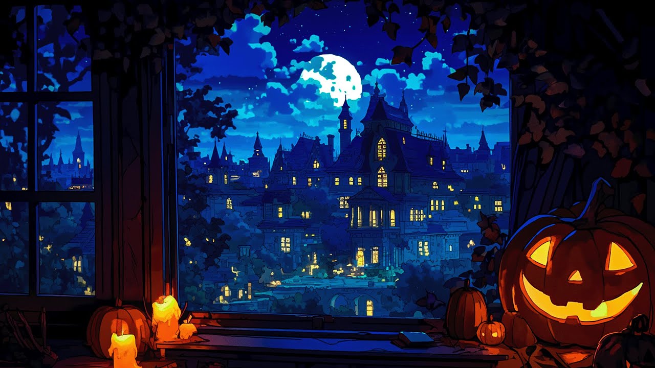 Classic Halloween vibes 🎃 with oldies softly echoing from another room ...