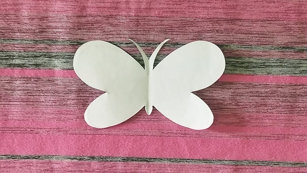 Easy white paper #butterfly wall decoration | How to make paper # ...