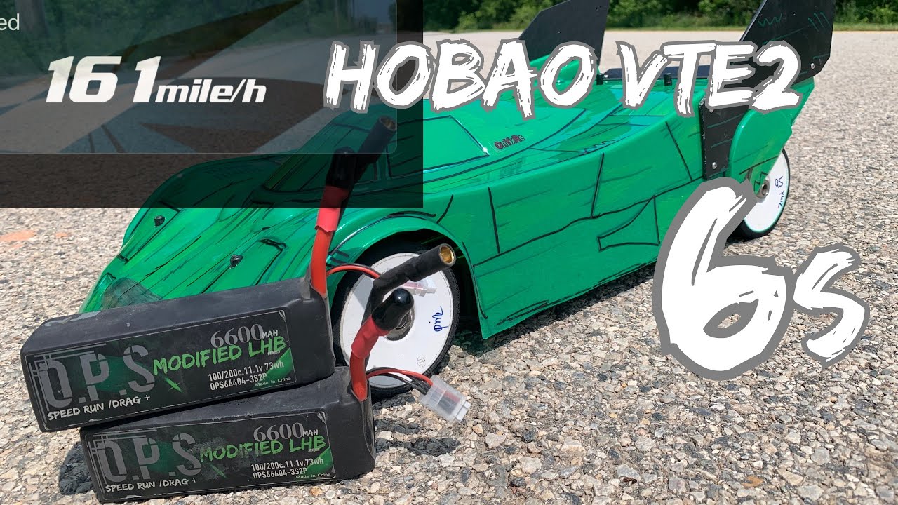 Hobao VTE2 161mph 6s Castle 1721 motor Onyx 6600lhb batteries - YouTube