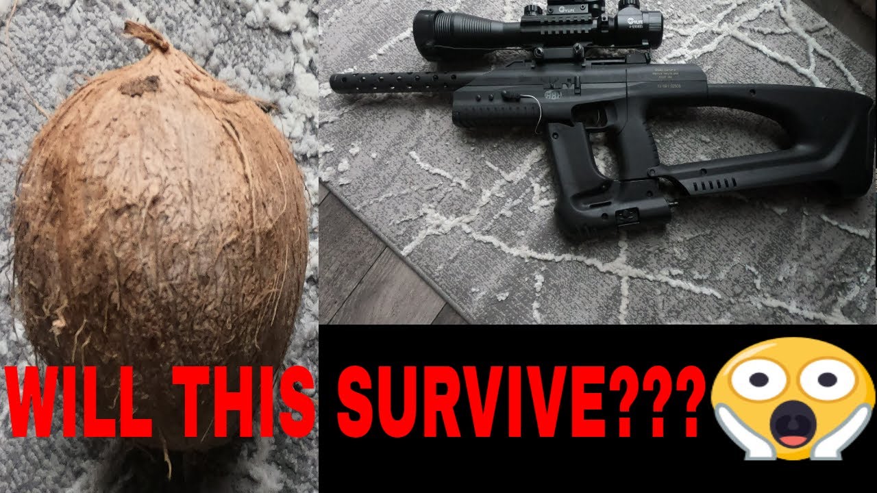 Air Gun VS Coconut lets see what happends! - YouTube