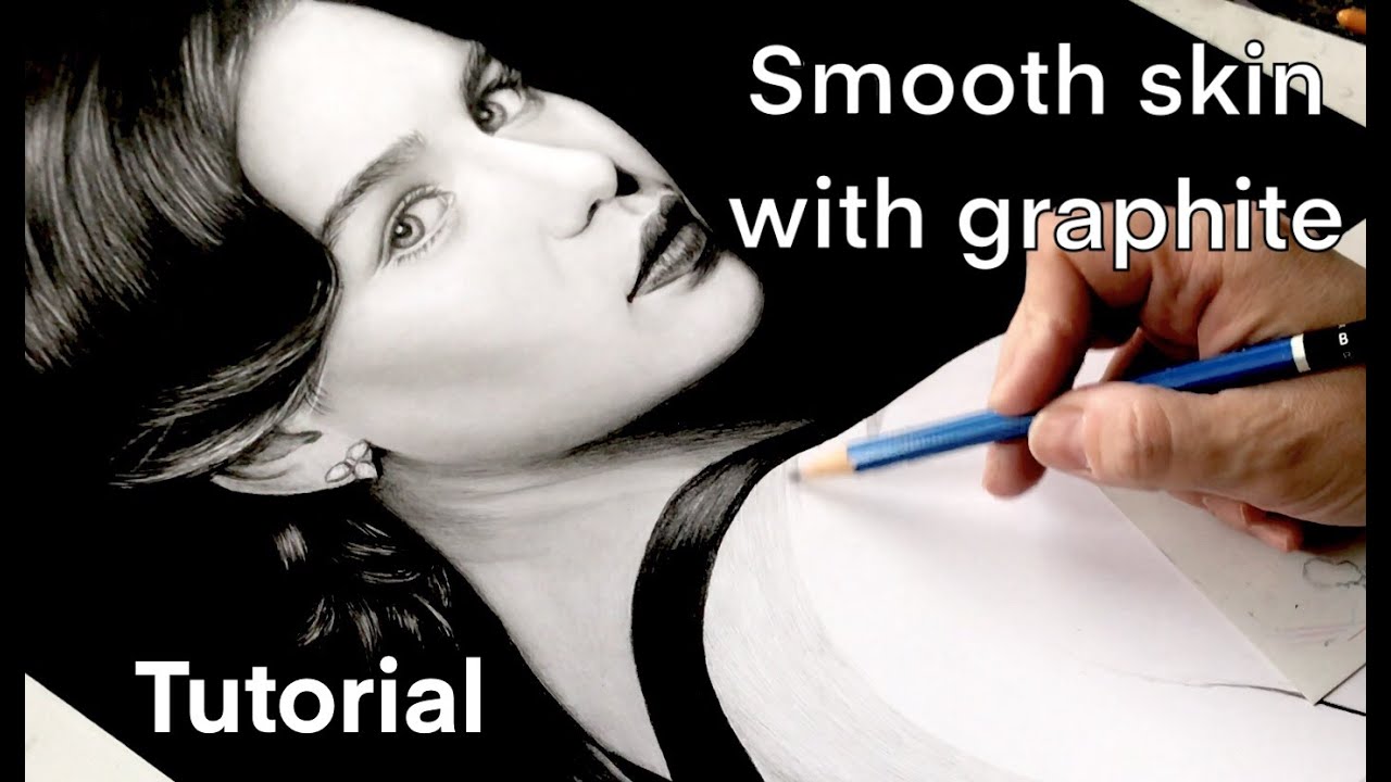 Tutorial: How to shade smooth, female skin with graphite - YouTube