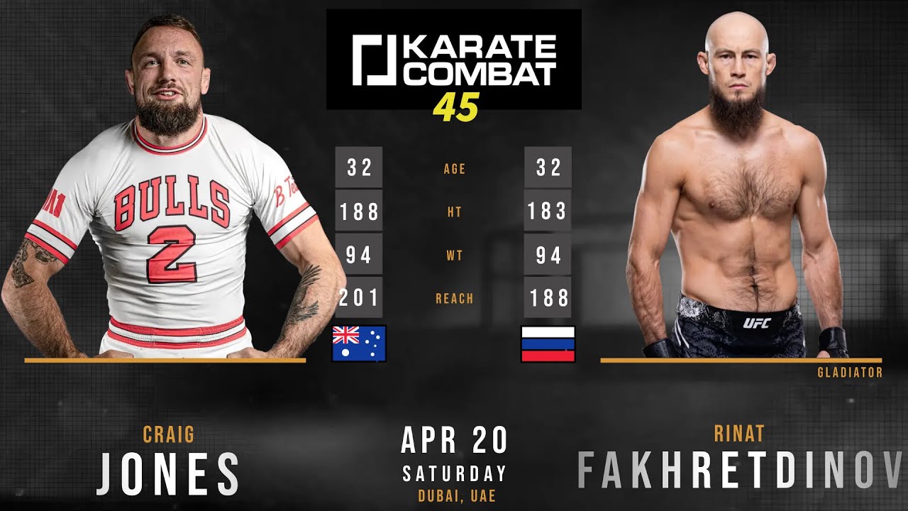 CRAIG JONES vs RINAT FAKHRETDINOV Full Fight - YouTube