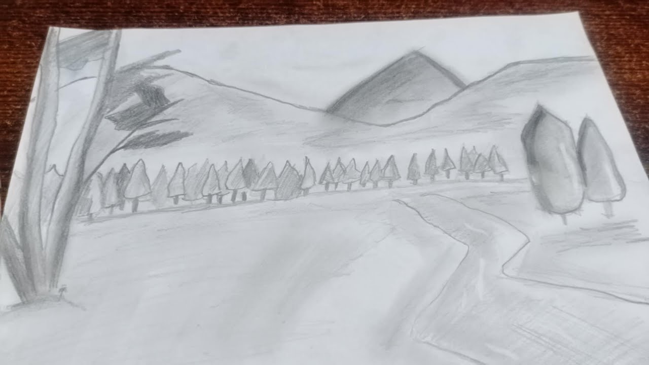 DRAW Your Dream Landscape Today | drawing easy landscape - YouTube