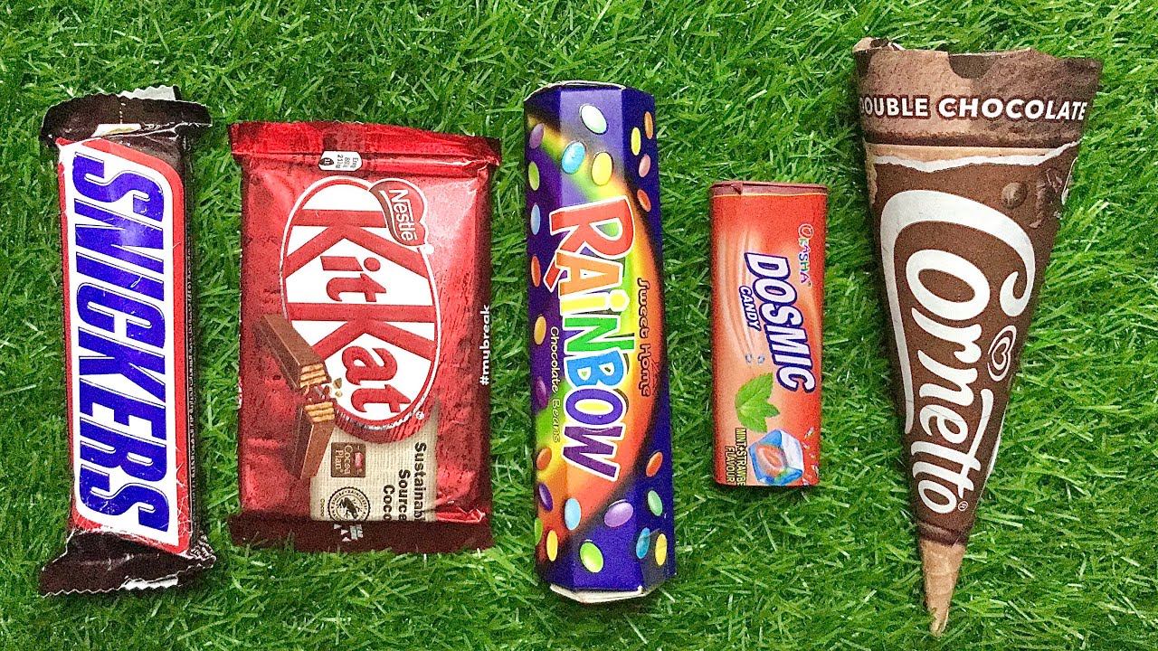 Satisfisfying I opened the Kit Kat Chocolate and Cornetto Cone ASMR ...