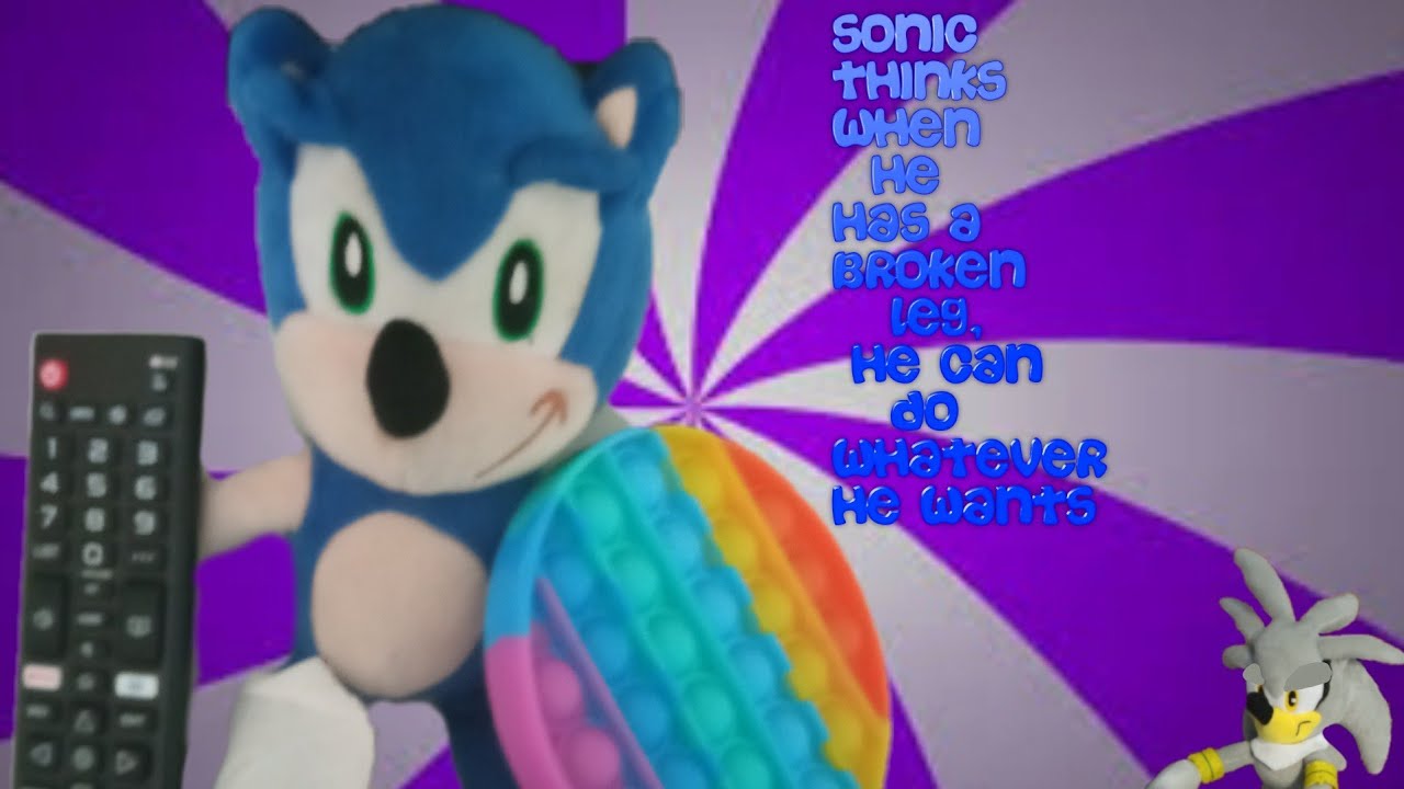 sonic the hedgehog-Sonic thinks when he has a broken leg, he can do ...