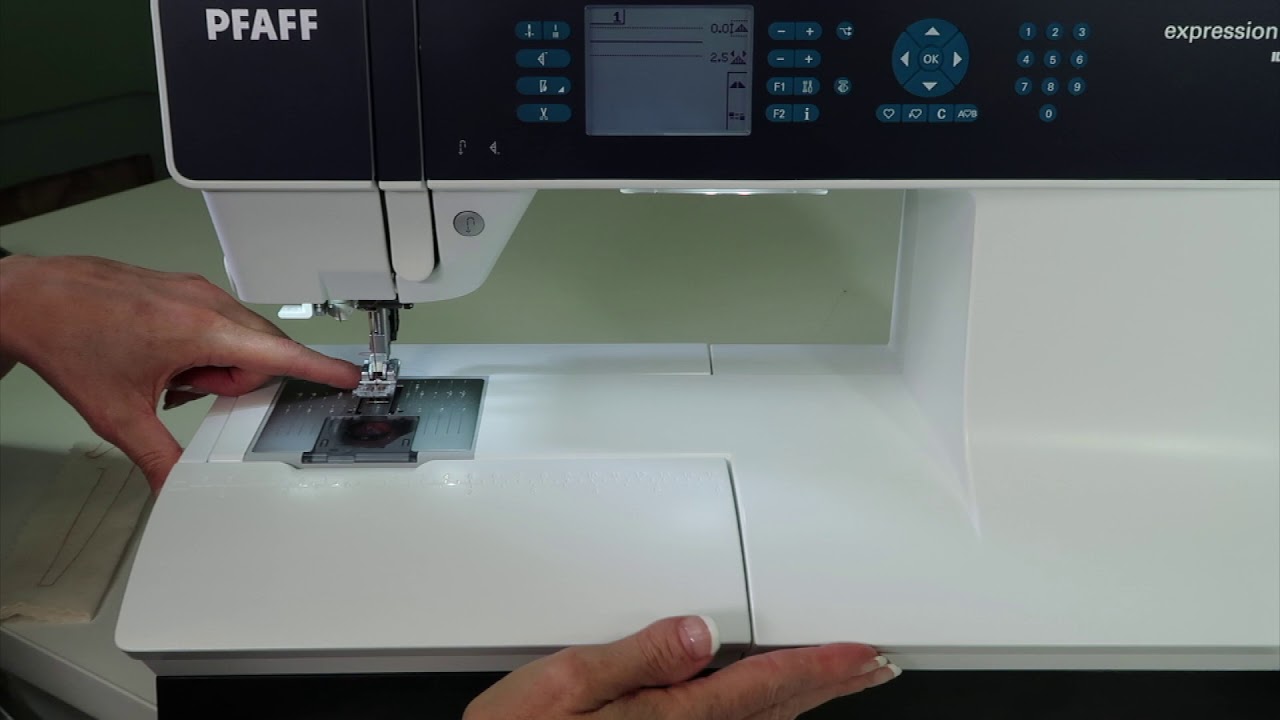 Pfaff expression 3.5 20 How to Lower the Feed Dogs - YouTube