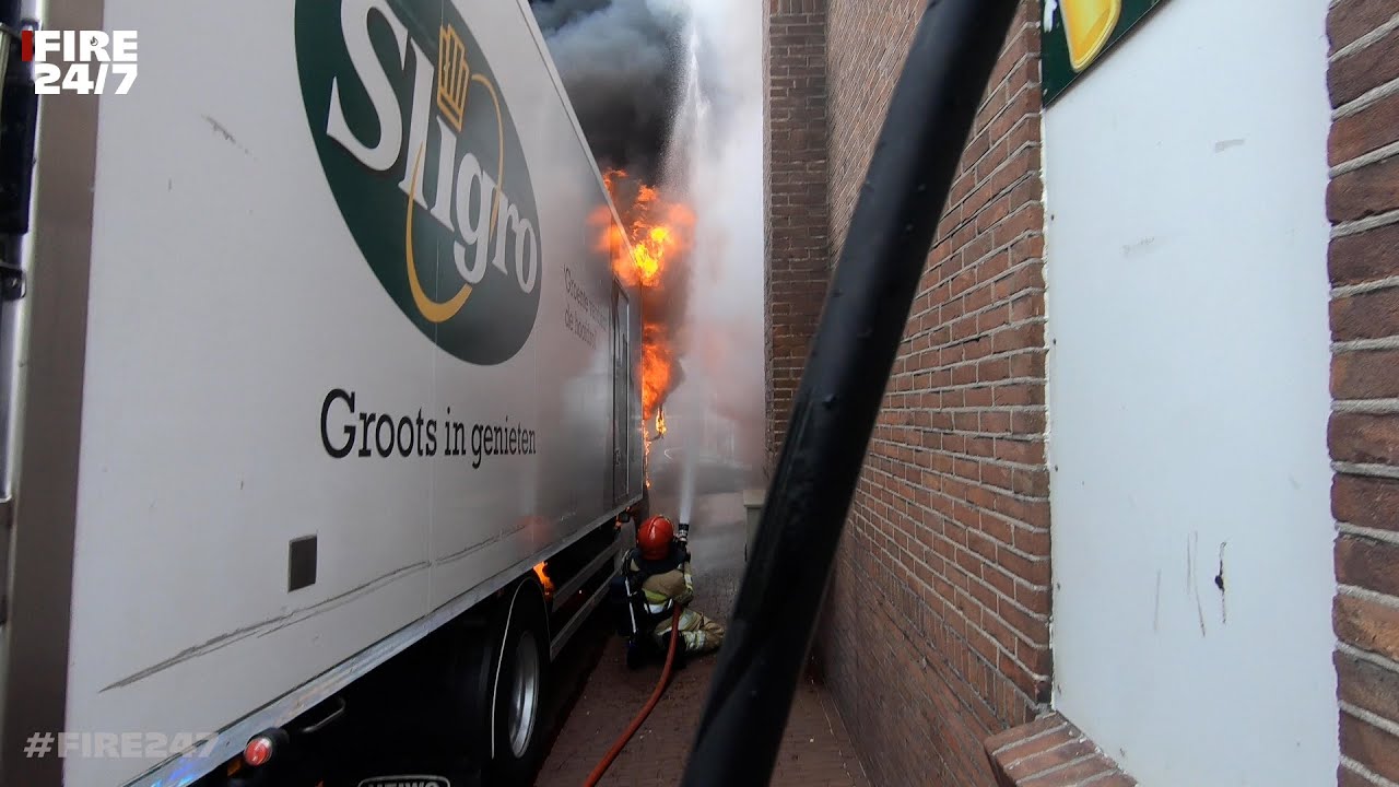 DUTCH FIREFIGHTERS - TRUCK ON FIRE - YouTube