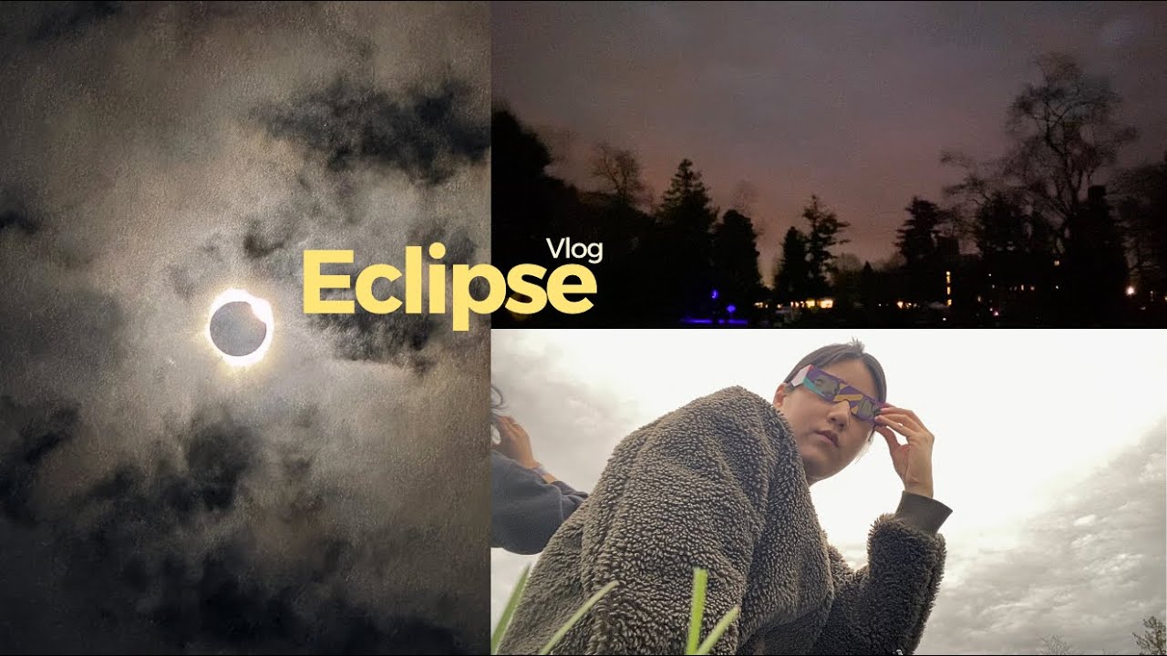 Eclipse vlog | 미국에서 난생 처음 경험한 개기일식.. 🌘 이거 때문에 학교를 쉰다고..?! 뉴욕에서 경험한 인생 첫 이클립스 브이로그 - YouTube