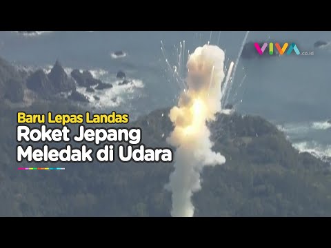 DETIK-DETIK Ledakan Hebat Roket Jepang Saat Peluncuran ke Orbit