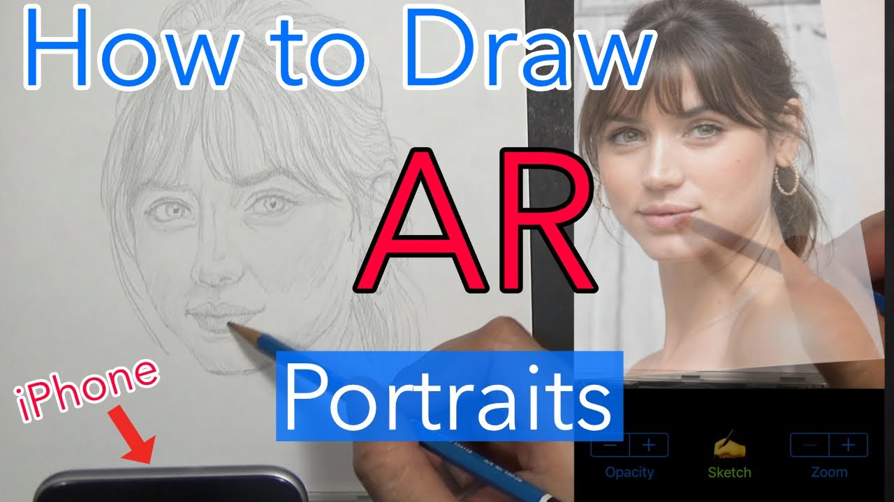 How to draw a girl | Ana de Armas | Real Pencil Sketch with AR - YouTube